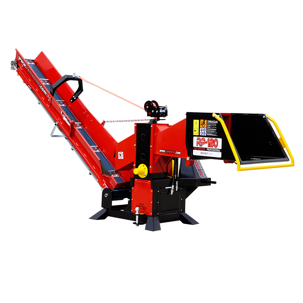 RP-120 Wood Chunker with Conveyor – Remet Red Dragon Wood Chunkers